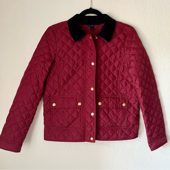 J. Crew | Jackets & Coats | J Crew Down Feather Warm Quilted Corduroy ...